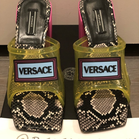 Versace | Shoes | Versace 7 Pvc Snake Sandals In Size 38 | Poshmark